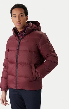 Tommy Jeans Daunenjacke Essential DM0DM19786 Dunkelrot Regular Fit