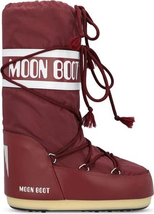 Moon Boot Femme, Chaussures, Rouge, Taille: 35 EU Icon Nylon Bottes