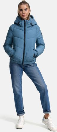 Marikoo Winterjacke MARIKOO Nayanaa, Damen, Gr. XS, blau (powder blau), Obermaterial: 100% Polyester, Innenseite: 100% Polyester, Jacken Winterjacke, mit abne