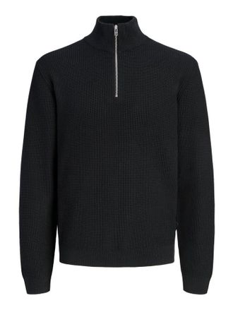 Jack & Jones Troyer JPRBLACONNOR KNIT HALF ZIP Baumwolle, regular fit