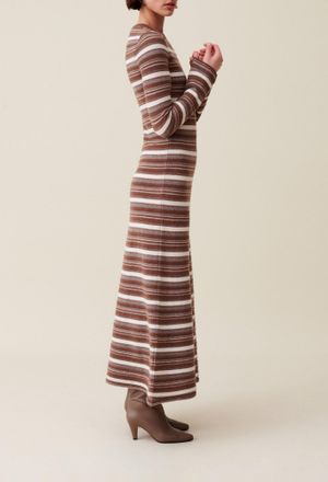 Claudie Pierlot Robe laine rayures