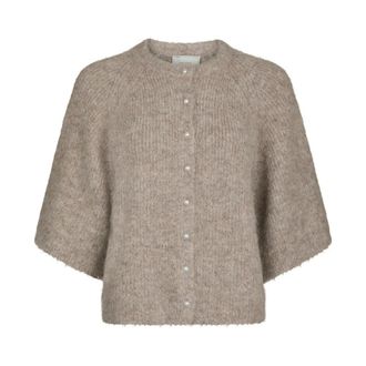 Neo Noir Amaya Flauschiger Strick-Cardigan - - Knitwear - Damen - Braun - M