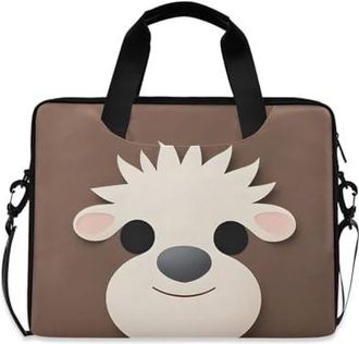 Alaza Sac pour ordinateur portable de 40,6 &agrave; 15,6 pouces - Motif t&ecirc;te de pingouin gris - Sac pour ordinateur portable de 40,6 &agrave; 15,6 - Sac fourre-tout pour 