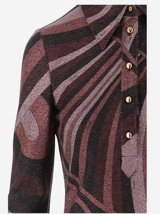 Emilio Pucci Stretch Lurex Iride Print Dress - Multicolor