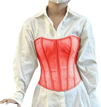 Generic Corset pour femme - En tulle translucide Avec fermeture en tricot et sangle osseuse Sans manches dentelle Pour les f&ecirc;tes 2026