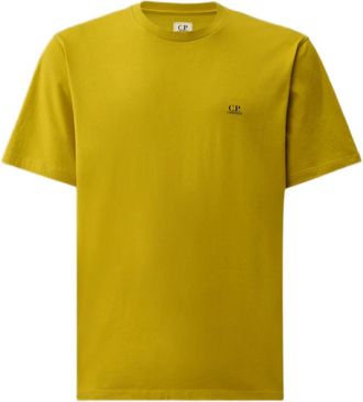 C.P. Company C.p. Company, Homme, Tops, Jaune, Taille: M T-shirt en coton avec imprim&eacute; graphique