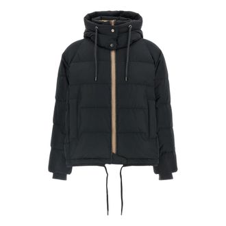 Brunello Cucinelli Taffeta Daunenjacke - - Jackets - Damen - Schwarzk - L
