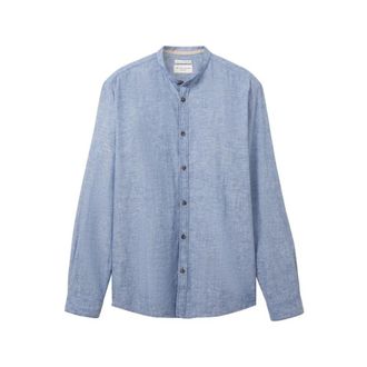 Tom Tailor Regular Fit Leinenmischungshemd - - Shirts - Herren - Blau - XL