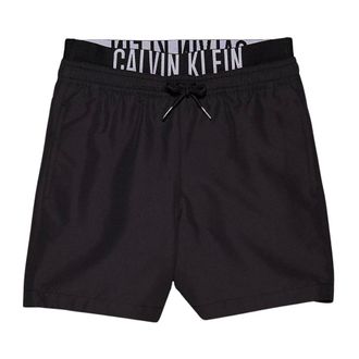 Calvin Klein Jeans Homme, Maillots de bain, Noir, Taille: 8 Y Medium Double WB Swim Shorts