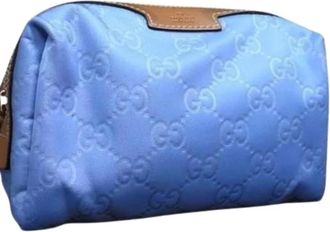 Gucci unisex, Pre-owned, Bleu, Taille: ONE Size Sac en cuir vintage Pre-owned