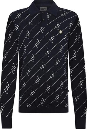 Billionaire Boys Club Homme, Tops, Bleu, Taille: 3XL Polo Manches Longues All-Over BB