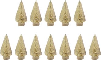 Generic m- Sisal Weihnachtsbaum - Sisal Weihnachtsbaum | Sisalbaum | 12-teilig Tannenbaum Sisal Seide Zeder | Christbaumschmuck | Deko Weihnachtsbaum | Gold S