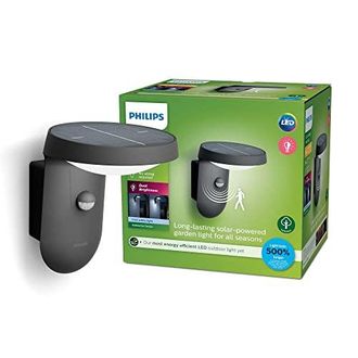Philips Tyla Outdoor Wandleuchte (9 W), wetterfeste Au&szlig;enleuchte mit Bewegungssensor und kaltwei&szlig;er LED Beleuchtung, anthrazit, Kaltwei&szlig;