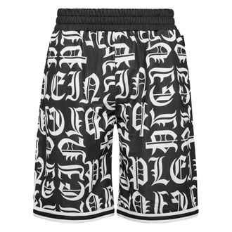 Philipp Plein Jogging Basket Shorts Gothic Plein - - Shorts - Herren - Schwarzk - L