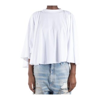 Maison Margiela Wei&szlig;es Baumwoll-T-Shirt Hergestellt in Italien - - Blouses & Shirts - Damen - Wei&szlig; - XS