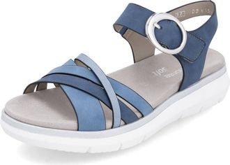 Remonte Damen Riemchensandalen D2K55, Frauen Sandalen,lose Einlage,Freizeitschuhe,offene Schuhe,Strandschuhe,Sandaletten,Sommersandalen,blau (14),41 EU