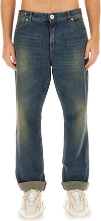 Balmain Cotton Denim Jeans - Blue