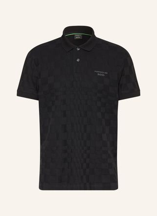 HUGO BOSS Strick-Poloshirt Spirit schwarz