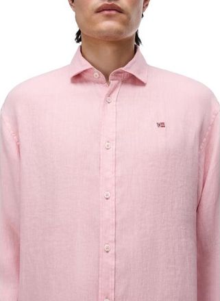 Napapijri Chemise droite &agrave; manches longues en lin