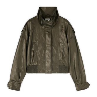 Motivi Kurze Bomberjacke mit Crinkle-Effekt - - Jackets - Damen - Gr&uuml;n - L
