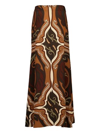 Johanna Ortiz jupe longue Nuevos Territorios - Marron
