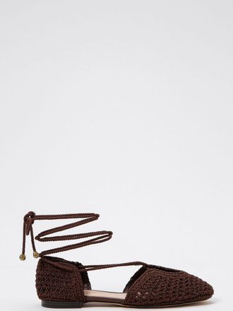 Twinset Ballerine Femme couleur Caf&eacute;