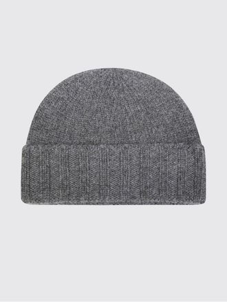 Drumohr Bonnet en pur cachemire tricot&eacute; en c&ocirc;tes avec revers