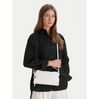 Calvin Klein Handtasche Calvin Klein Emblem Trio Top Handle Camera Ba LV04F3370G Wei&szlig;