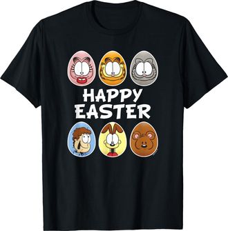 Garfield Happy Ostern Character Eggs T-Shirt