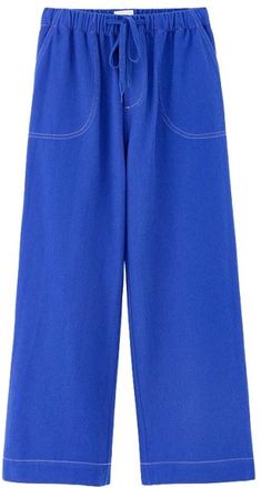 Bellerose Femme, Pantalons, Bleu, Taille: 38 FR Juna Relaxed Pantalons