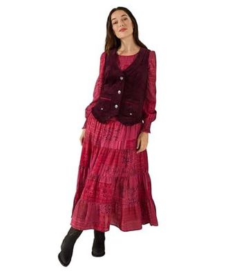 Joe Browns Cord Waistcoat with Frill and Pockets Blazer d&eacute;contract&eacute;, Violet, 44 Femme