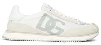 Dolce & Gabbana Mens Sneakers White White-White Polyester Trainers White/white