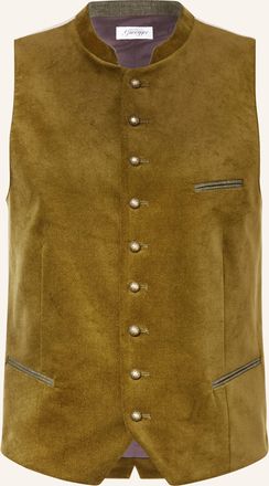 Grasegger Trachtenweste Kreuzer Aus Samt gruen