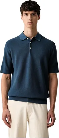 Scotch & Soda Homme, Tops, Bleu, Taille: L Polo en maille structur&eacute;e de saison