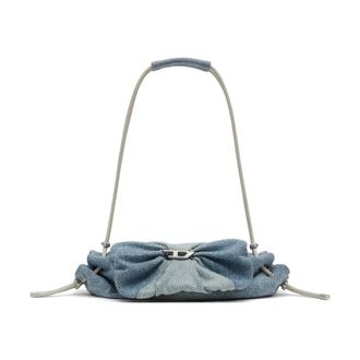 Diesel Scrunch-D Schultertasche - - Bags - Damen - Blau - ONE SIZE