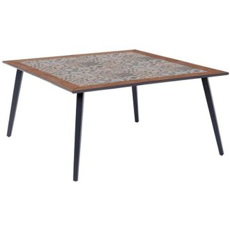 Hesperide Hesperide - Table de jardin bistro carr&eacute;e en acier et c&eacute;ramique 8 places lambada