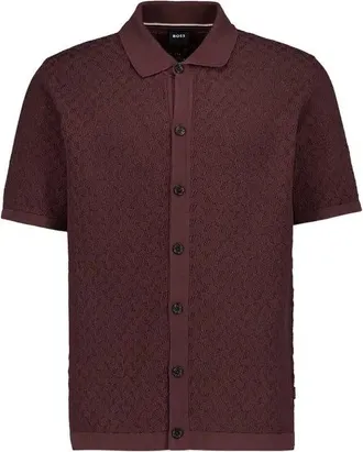 HUGO BOSS Herren Kurzarmhemd braun
