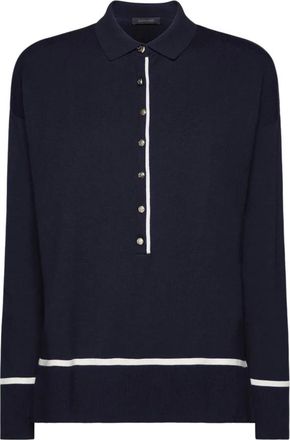 Elena Miro Femme, Tops, Bleu, Taille: 38 FR Haut en maille