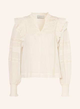 Neo Noir Neo Noir Blusenshirt Mauri Mit Lochspitze Und R&uuml;schen gelb