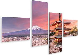 Islandburner Tableau Tableaux Fujiyoshida Japon vue du Mont Fuji et de la Pagode Cadre sur Toile Impression Photo Affiches