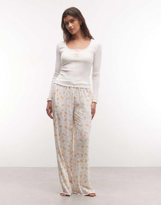 Daisy Street haut de pyjama &agrave; manches longues avec pantalon assorti &agrave; imprim&eacute; ours-Multi
