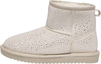 Only Damen Onlfeodora Teddy Lined Rhinestone Boot, Beige, 41 EU