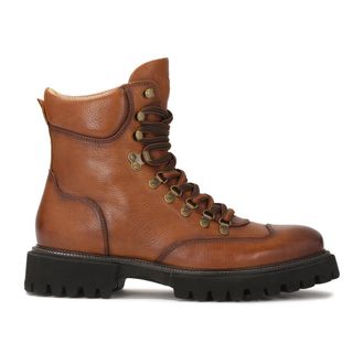 Kazar Braune Herrenstiefel mit Metallschlaufen - - Shoes - Herren - Braun - 41 EU