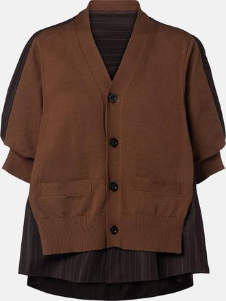 sacai Cardigan aus Baumwolle