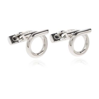 Ferragamo Homme, Accessoires, Gris, Taille: ONE Size Boutons de manchette en forme de logo