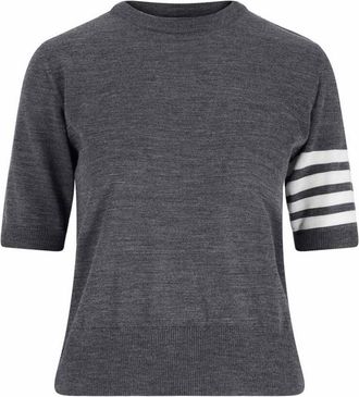 Thom Browne Pull Col Bateau - Gris