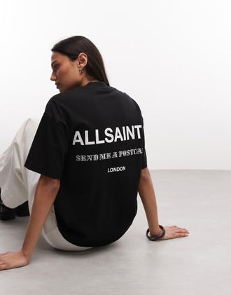AllSaints Dreamer Etta - T-shirt &agrave; manches courtes et logo - Noir