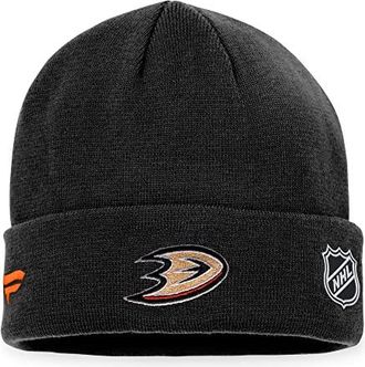 Fanatics NHL Authentic Pro Game Train Cuffed Knit Anaheim Ducks Bonnet en laine, mehrfarbig, taille unique