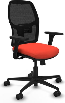 Piqueras y Crespo Alfera Schreibtischstuhl, h&ouml;henverstellbare Lendenwirbelst&uuml;tze, ausgestattet mit Syncro/Traslack und Schneideschaum, mit Rollen von 65 mm, Nylon, Schw