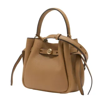 Tory Burch Womens Romy Mini Purse - Tory Burch Leather Beige Calfskin Bags Crossbodies